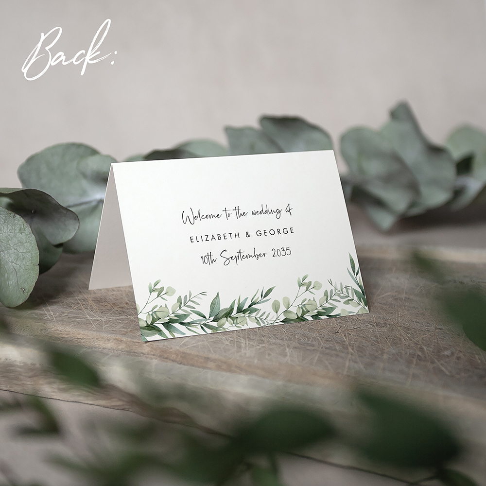 Menu Place Cards ‚Enchanting Eucalyptus EE03‚ | Bespoke